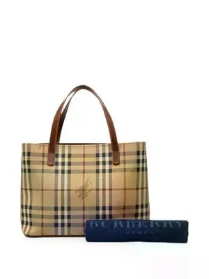 Burberry 2000-2017 Mini Haymarket Check Coated Canvas Tote Bag
