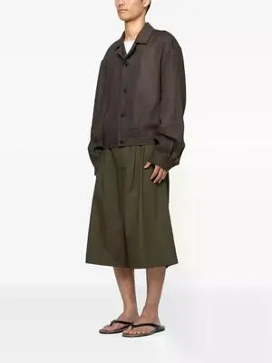 AMOMENTO Cropped Linen Jacket