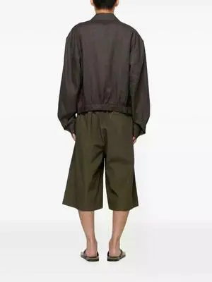AMOMENTO Cropped Linen Jacket