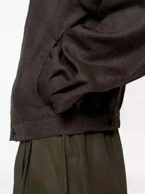 AMOMENTO Cropped Linen Jacket