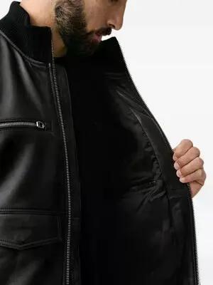 JOOP! Calf Leather Bomber Jacket