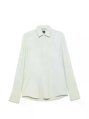 BOSS Micro-stripe Long-sleeve Shirt - Green