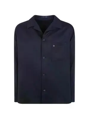 Tagliatore Patch-pocket Long-sleeve Shirt - Blue