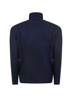 BALLANTYNE Roll Neck Sweater - Blue