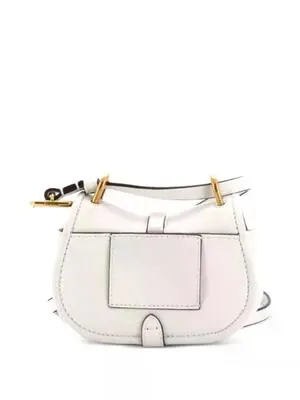 Fendi C'mon Leather Nano Shoulder Bag - White