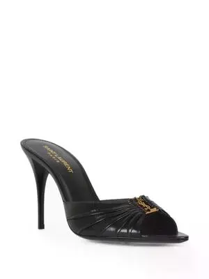 Saint Laurent Babylone Mules In Smooth Leather - Black