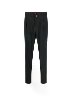 Kiton Pleated Wool Trousers - Grey