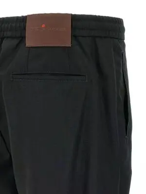 Kiton Pleated Wool Trousers - Grey