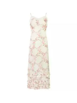 Simone Rocha Maxi Floral-print Ruffled Dress