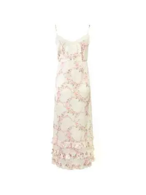 Simone Rocha Maxi Floral-print Ruffled Dress