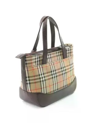Burberry 2000-2017 Haymarket Check Canvas Handbag - Neutrals