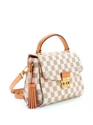 LOUIS VUITTON Croisette Handbag Damier Crossbody Bag - White