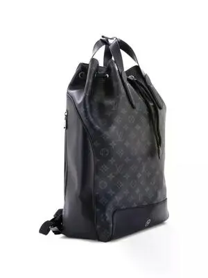 LOUIS VUITTON Explorer Flash Fragment Monogram Eclipse Canvas Backpack - Black