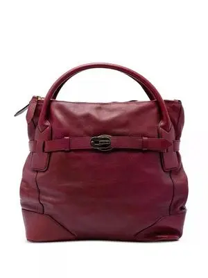 Burberry Leather Bartow Satchel - Red