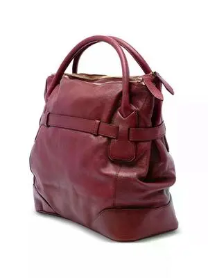 Burberry Leather Bartow Satchel - Red