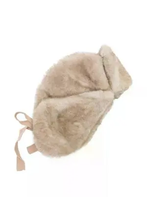 P.a.r.o.s.h Trapper Hat With Tie Fastening - Neutrals