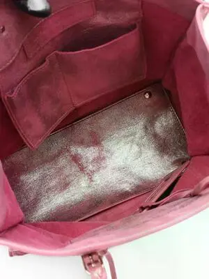 Balenciaga Metallic Leather Papier A5 Tote Bag