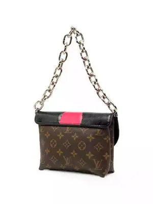 LOUIS VUITTON 2017 Monogram And Epi Printed Kabuki Masks Pochette Satchel - Black