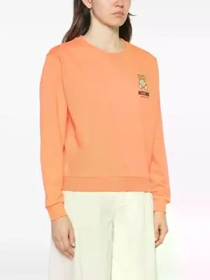 Moschino Teddy Bear Logo Print Crewneck Sweatshirt