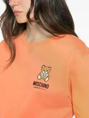 Moschino Teddy Bear Logo Print Crewneck Sweatshirt