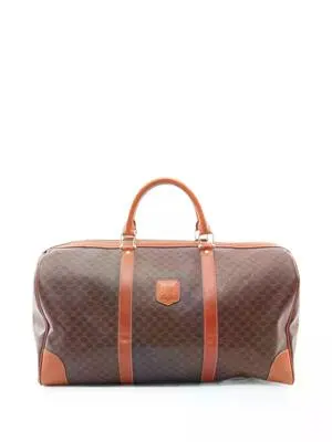 Celine 2000-2026 Macadam Coated Canvas Travel Bag - Brown