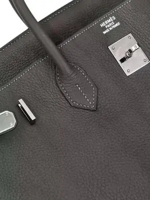 Hermès 2006 Taurillon Clemence Birkin 40 Tote Bag