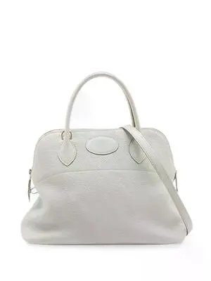 Hermès 2013 Clemence Bolide 31 Leather Satchel - White