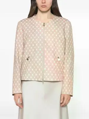 BETTY BARCLAY Geometric Print Zip-up Jacket
