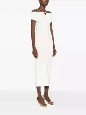 Alberta Ferretti Off-the-shoulder Midi Dress - White