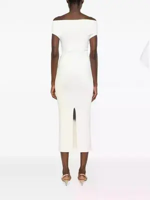 Alberta Ferretti Off-the-shoulder Midi Dress