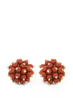 ALETTO BROTHERS Coral Bouquet Diamond Earrings - Gold