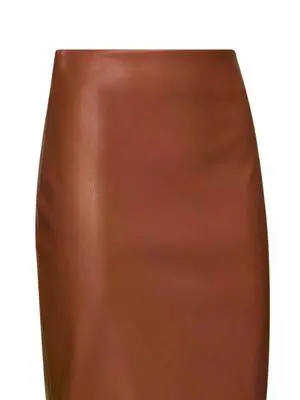 BLANCA VITA High-rise Back-slit Midi Skirt