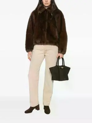 VALENTINI 1972 Faux-fur Long-sleeve Jacket - Brown