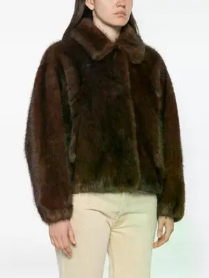 VALENTINI 1972 Faux-fur Long-sleeve Jacket