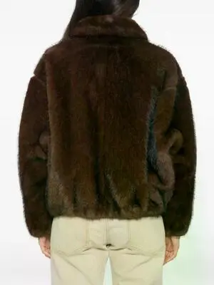 VALENTINI 1972 Faux-fur Long-sleeve Jacket