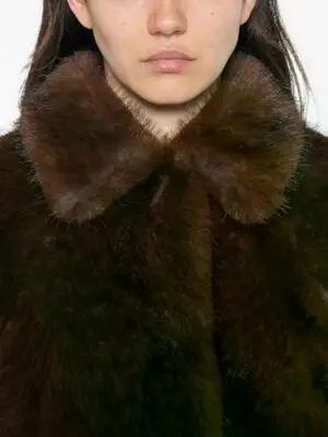 VALENTINI 1972 Faux-fur Long-sleeve Jacket