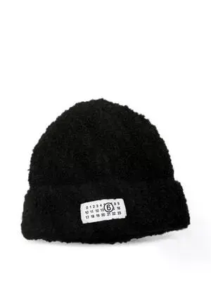 MAISON MARGIELA Logo-patch Beanie Hat - Black
