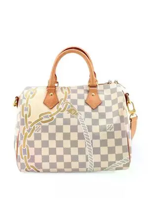 LOUIS VUITTON Speedy Bandouliere Bag Limited Edition Nautical Damier 25 Satchel - Neutrals