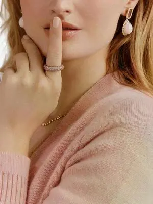 OCTAVIA ELIZABETH Blossom Bubble Pink Sapphire Ring - Gold