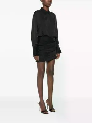 Andamane Andrea Ruched-detail Long-sleeve Mini Dress