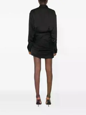 Andamane Andrea Ruched-detail Long-sleeve Mini Dress