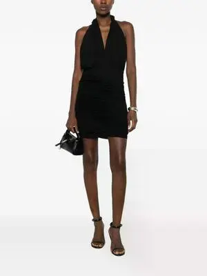 ROTATE BY BIRGER CHRISTENSEN Ruched Sequin-embellished Ruffled Mini Dress
