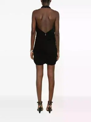 ROTATE BY BIRGER CHRISTENSEN Ruched Sequin-embellished Ruffled Mini Dress