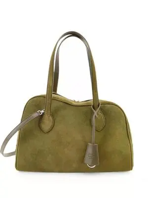 ATP ATELIER Noale Suede-finish Tote Bag - Green