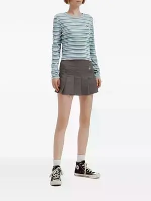 CHOCOOLATE Striped Ribbed-knit Long-sleeve T-shirt