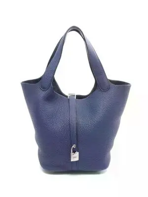 Hermès Clemence Picotin Lock 22 Handbag - Blue