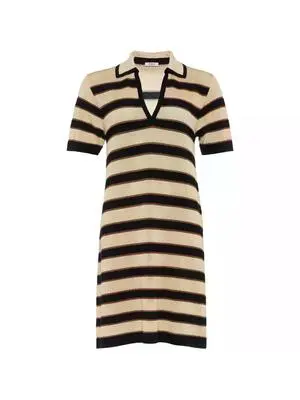 ERES Hémisphère Striped Knitted Mini Dress - Neutrals