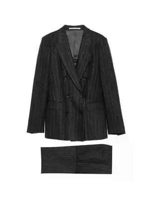 Tagliatore Pinstripe Sequin-embellished Suit