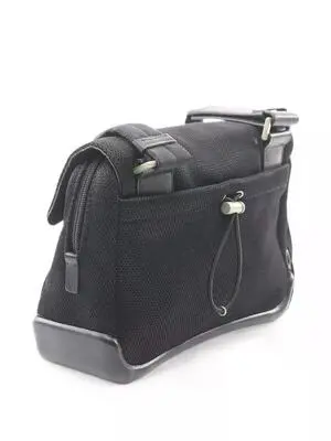 Prada 2010-2026 Mesh Buckle Messenger Bag Crossbody Bag - Black