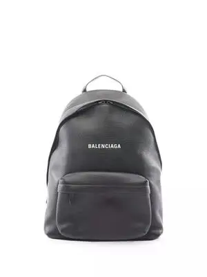 Balenciaga 2015-2026 Leather Everyday Backpack - Black
